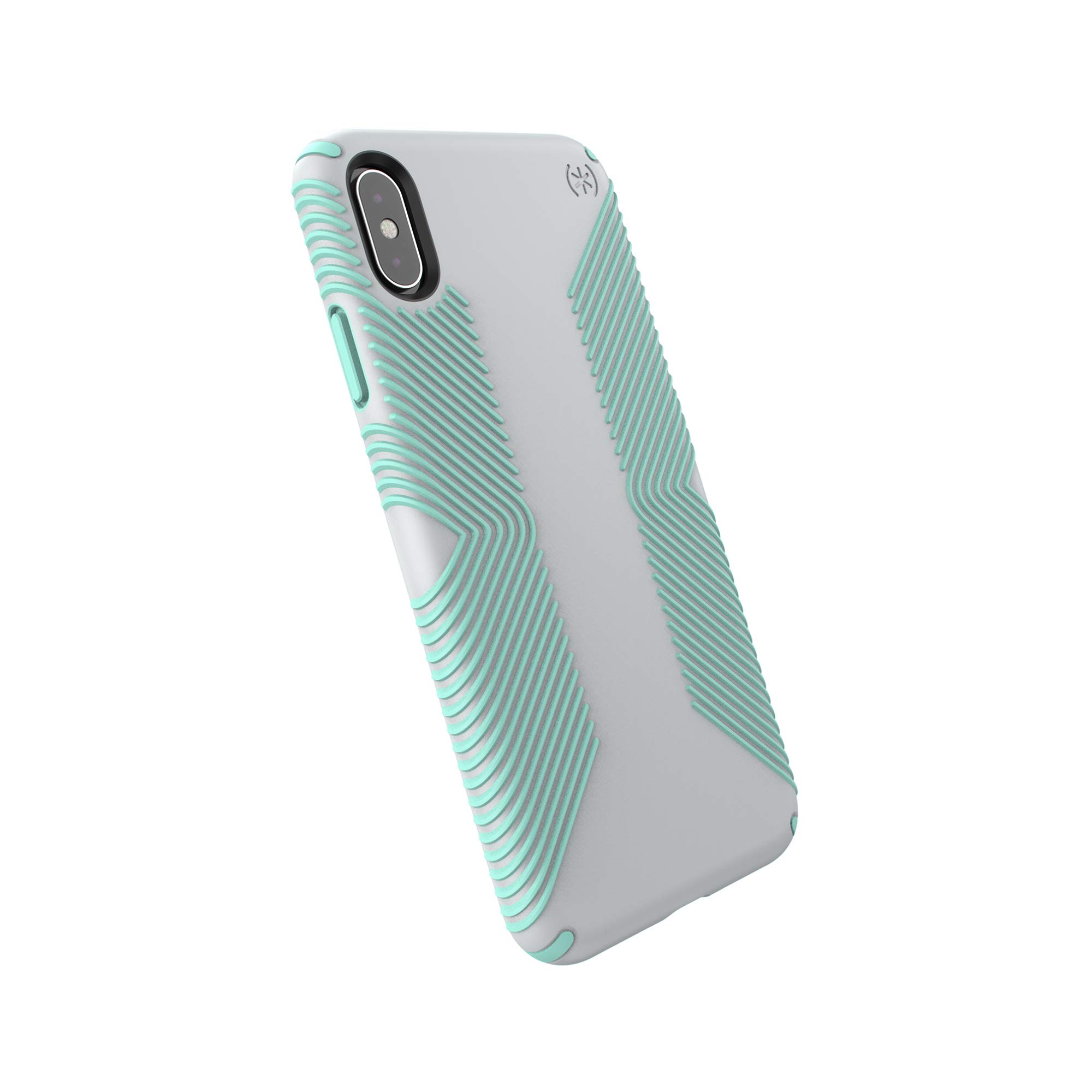 Speck Products Presidio Grip iPhone Xs Max Case, Dolphin Grey/Aloe Green