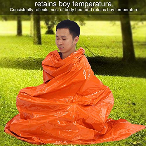 Emergency Sleeping Bag Bivy Sack Lightweight Thermal Waterproof Wear Resistant and Highly Reflective, All Weather Energency Bag for Camping Hiking Outdoor Survive