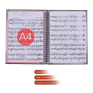 Music Sheet File Paper Storage Folder Creative Change Spectrum Folder A4 Letter Size Double Side Sheet Music Folder File for Holding Sheet Music and Files Etc (White)