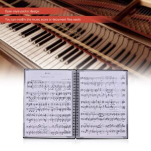 Music Sheet File Paper Storage Folder Creative Change Spectrum Folder A4 Letter Size Double Side Sheet Music Folder File for Holding Sheet Music and Files Etc (White)