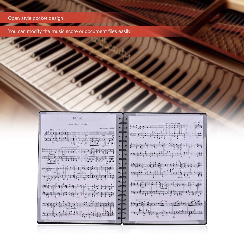 Music Sheet File Paper Storage Folder Creative Change Spectrum Folder A4 Letter Size Double Side Sheet Music Folder File for Holding Sheet Music and Files Etc (White)