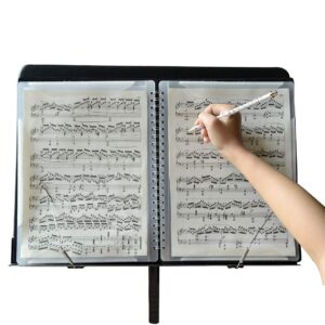 Music Sheet File Paper Storage Folder Creative Change Spectrum Folder A4 Letter Size Double Side Sheet Music Folder File for Holding Sheet Music and Files Etc (White)