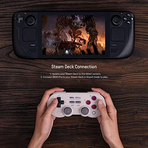 8BitDo Sn30 Pro Bluetooth Controller for Switch/Switch OLED, PC, macOS, Android, Steam Deck & Raspberry Pi (G Classic Edition)