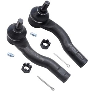 detroit axle - 2 front outer tie rods for 2010-2012 [2.5l 3.0l] ford fusion, 2010-2011 mercury milan, 2011-2012 [hybrid] lincoln mkz, steering outer tie rod ends replacement