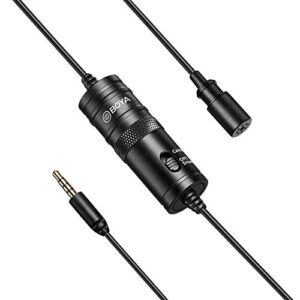 boya by-m1 professional omnidirectional microphone for canon nikon sony iphone android samsung slr cameras