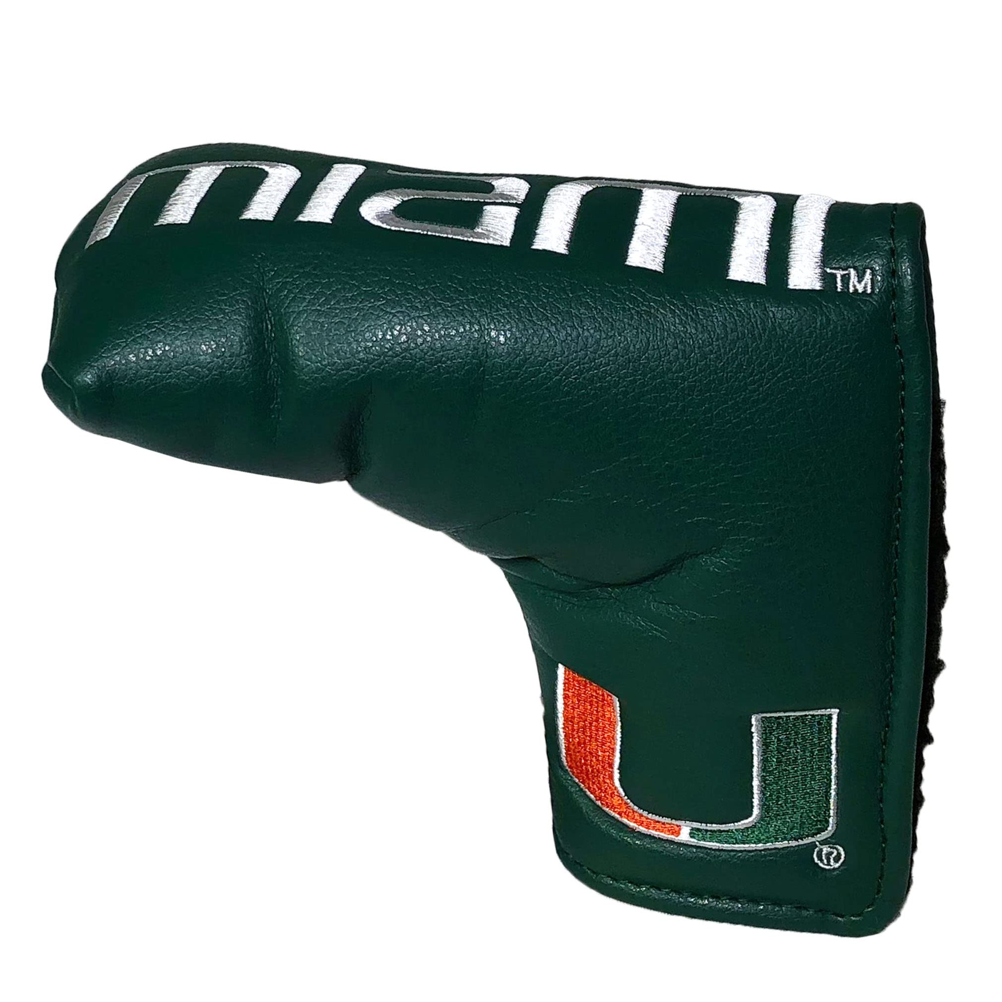 Team Golf NCAA Miami Hurricanes Vintage Blade Putter Cover Golf Club Vintage Blade Putter Headcover, Form Fitting Design, Fits Scotty Cameron, Taylormade, Odyssey, Titleist, Ping, Callaway