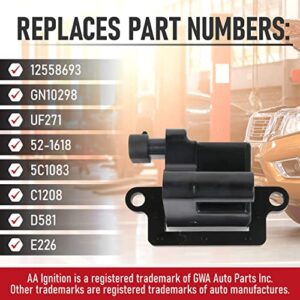 Ignition Coil Pack - Replaces 12558693, UF271, 5C1083, D581 - Compatible with Chevy, GMC & Cadillac Vehicles - Escalade, Avalanche, Silverado, Express 3500, Suburban, Tahoe, Sierra, Savana, Yukon XL