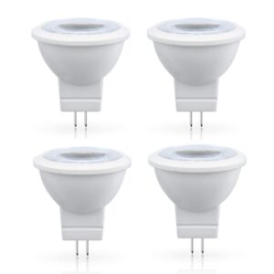 lustaled 3w mr11 gu4.0 led light bulbs 12v g4/gu4/gz4 bi-pin base led spotlight lamp 35w halogen bulbs equivalent warm white 3000k for landscape accent recessed track lighting (4-pack)…