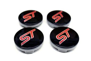 4pcs 54mm st racing black red center wheel hub caps emblem cover cp9c-1a096-aa