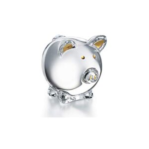 baccarat crystal zodiac pig 2019, clear and gold #2812391