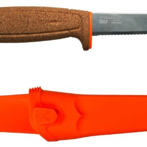 Morakniv Floating Fixed-Blade Stainless Steel Knife, 3.7-Inch, Orange