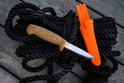 Morakniv Floating Fixed-Blade Stainless Steel Knife, 3.7-Inch, Orange