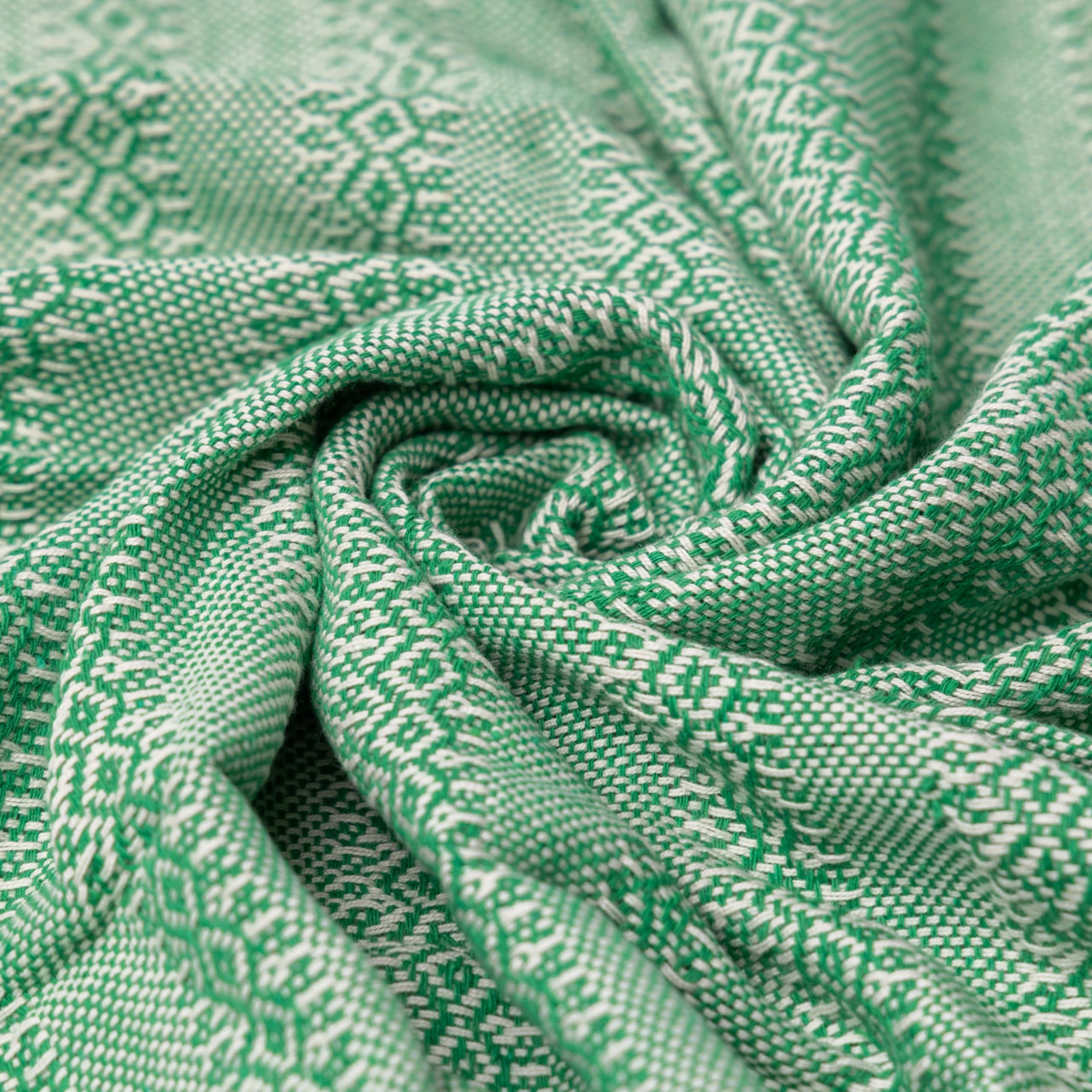 Baby Trapoz Mexican Rebozo Shawl, Ideal for Natural Birth, Doula Massage, 98.5", Green