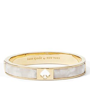 kate spade new york 'hole punch spade hinge bangle' pearl bracelet