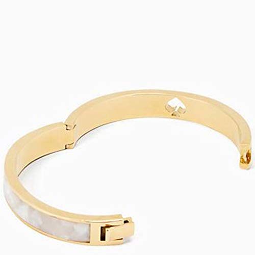 Kate Spade New York 'Hole Punch Spade Hinge Bangle' Pearl Bracelet