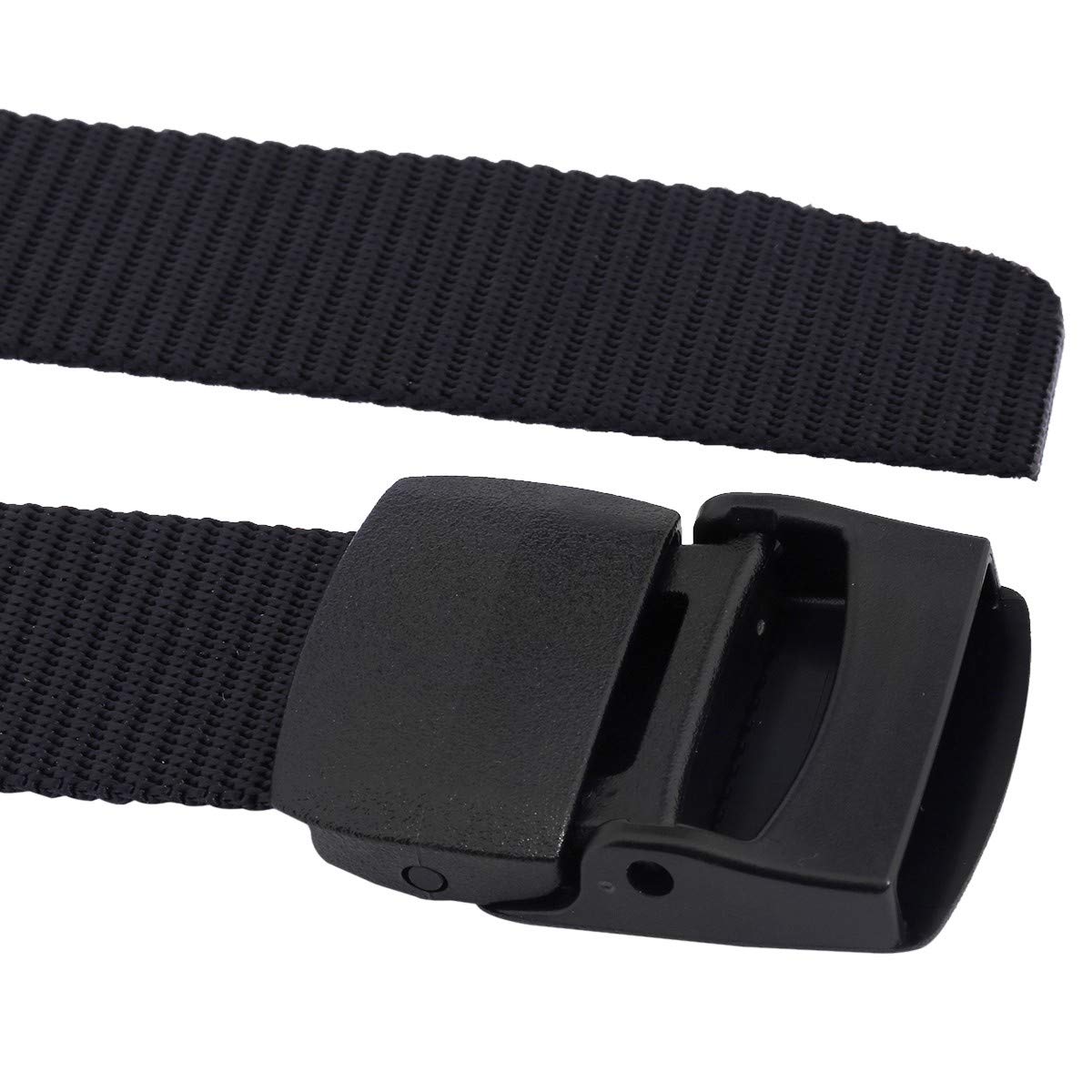 Sportmusies Women's Nylon Webbing Military Style Tactical Duty Belt with Plastic Buckle, Black