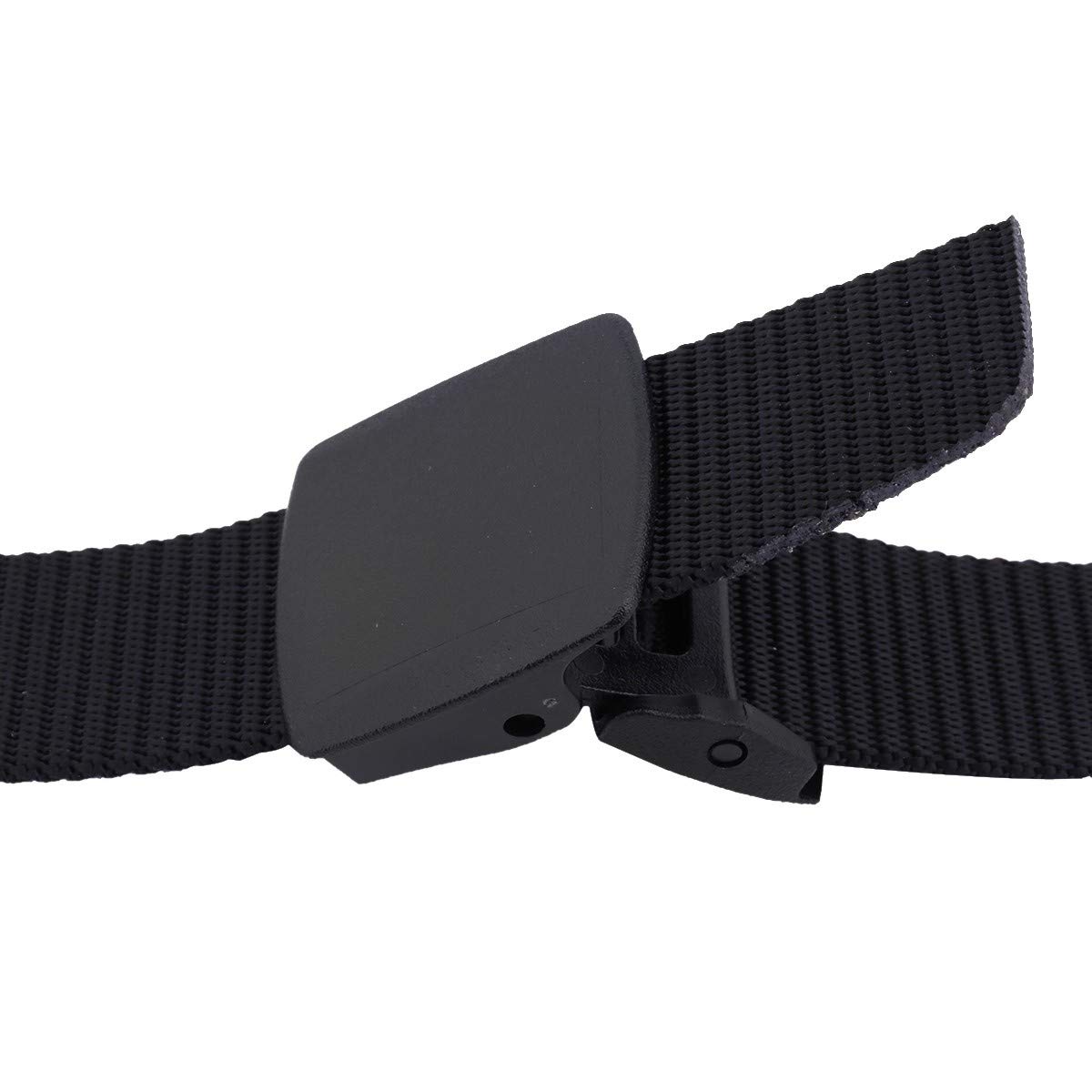 Sportmusies Women's Nylon Webbing Military Style Tactical Duty Belt with Plastic Buckle, Black