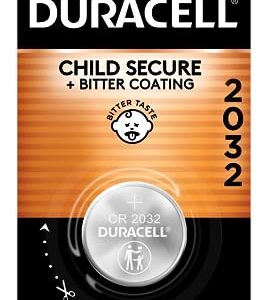 Duracell 2032 Lithium Battery. 1 Count Pack. Child Safety Features. Compatible with Apple AirTag, Key Fob, and other devices. CR2032 Battery Lithium Coin Battery. CR Lithium 3V Cell