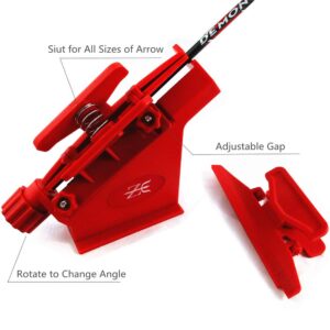 Fletching Tool Jig with Right Straight and Helix Clamps for DIY Archery Arrows Feathers Vanes