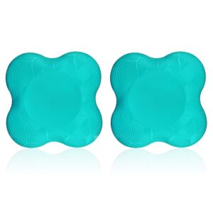 sparksong yoga knee pad support for yoga and pilates excercise, cushion for knees,elbow and head（ 2 packs） (green)