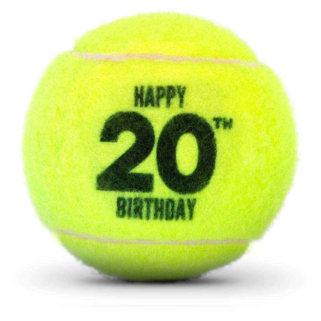 ChalkTalkSPORTS Personalized Printed Tennis Ball | Birthday Tennis Ball