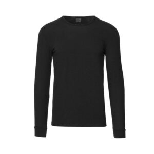 Mens Heat Plus Crew Neck Baselayer Top, Black, XLarge