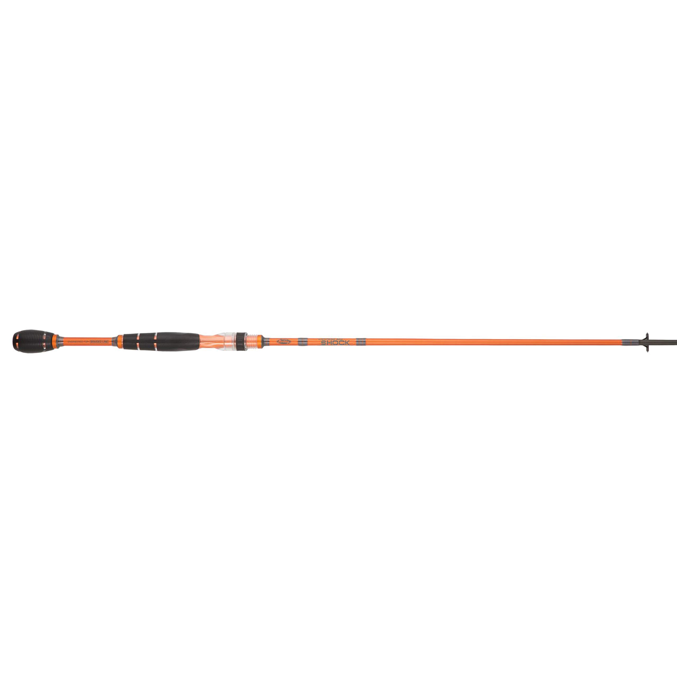 Berkley 6’6” Shock Spinning Rod, 1 Piece Composite Medium Power Fishing Rod for Freshwater or Saltwater Fishing, Shock Absorbing Tip