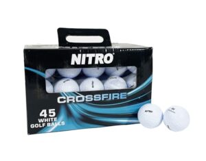 nitro golf crossfire 45 ball pack golf balls, white