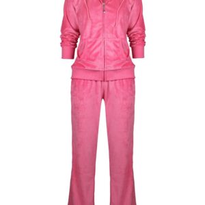 Facitisu Tracksuit for Women Set 2 Piece Joggers Velour Jogging Sweat Outfits Hoodie and Sweatpants Set XL, Coral