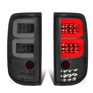 dna motoring tl-f15004-led-3d-ch-sm led 3d tail light assembly driver & passenger side [compatible with 04-08 ford f150 lobo]