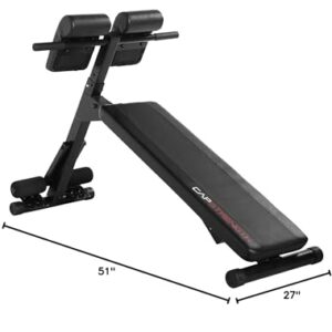 CAP Barbell Hyperextension/Ab Bench,Black