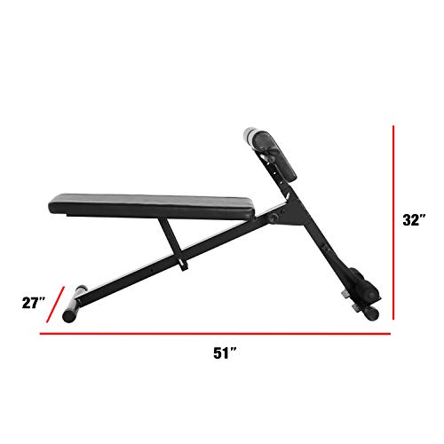 CAP Barbell Hyperextension/Ab Bench,Black