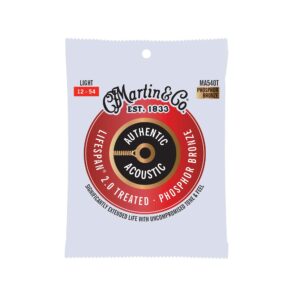 martin authentic acoustic guitar strings - lifespan 2.0 treated