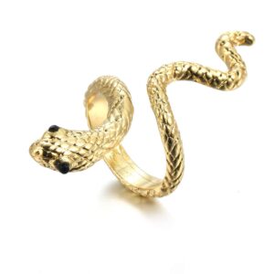 choice of all gold snake jewelry for women snake necklace bracelets rings punk gothic animal jewelry halloween party costume accessories