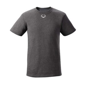 evoshield adult short sleeve tee, charcoal - x-large