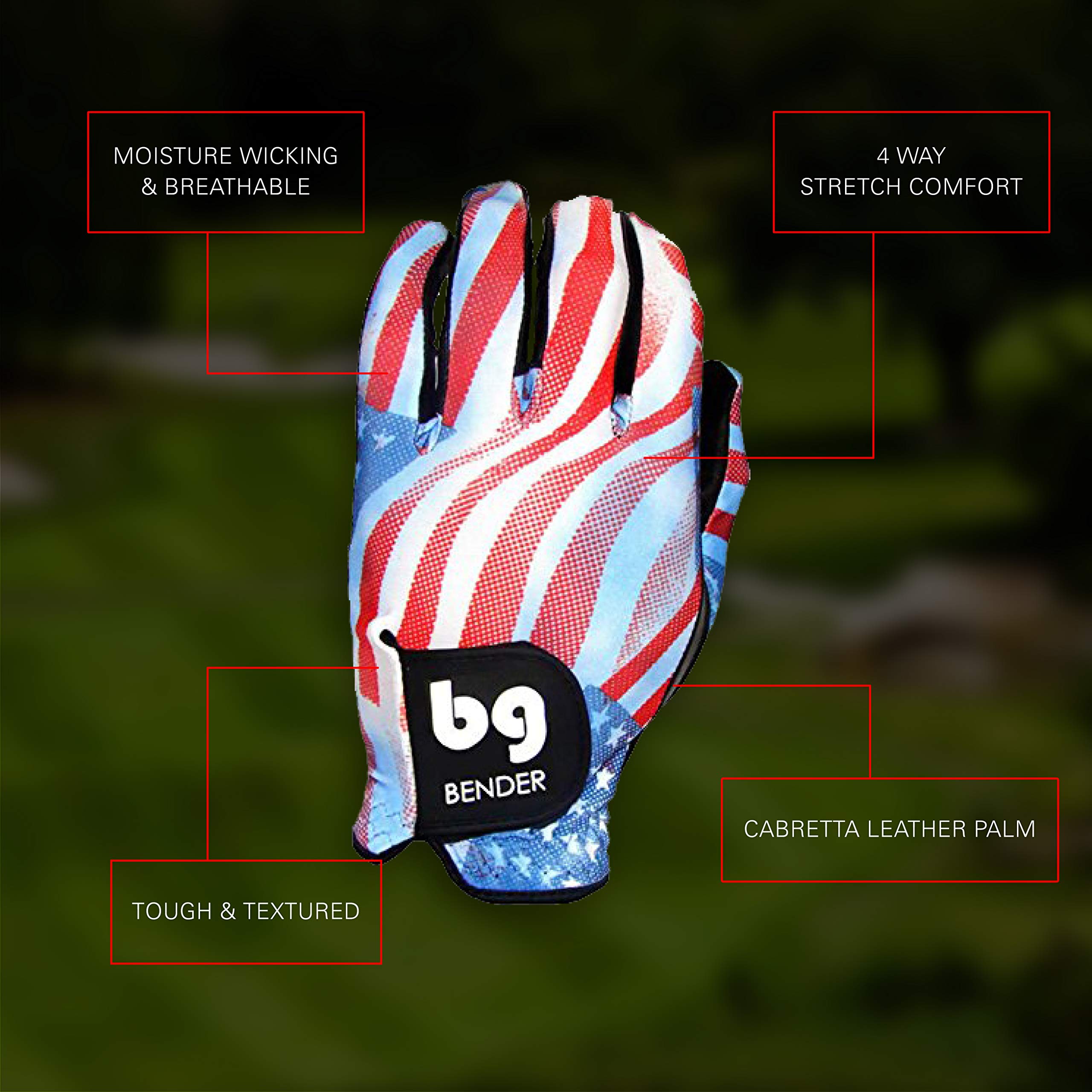 BG Bender Golf Glove | Wear On Right | (Gray Digital, Mens XXL)