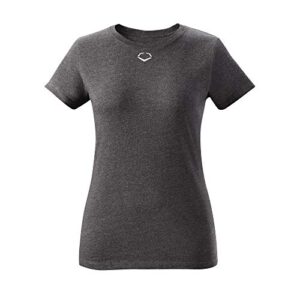 evoshield women's short sleeve tee, charcoal - large