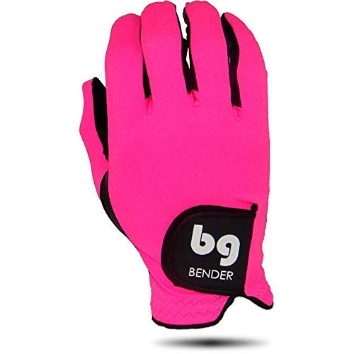 BG Bender Golf Glove | Wear On Right | (Pink, Mens Medium)