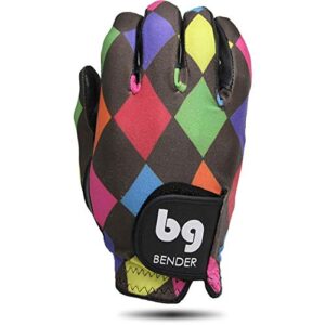 bg bender golf glove | wear on right | (argyle, mens large)