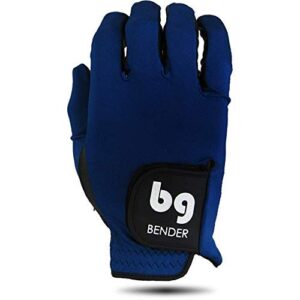 bg bender golf glove | wear on right | (navy, mens large)