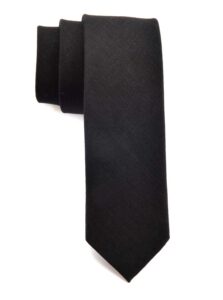 ctskyte men skinny black silk wool ties cotton timeless matte texture neckties for groom