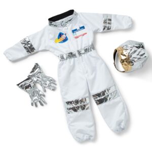 melissa & doug astronaut costume role play set - pretend astronaut outfit with realistic accessories for kids and toddlers ages 3+