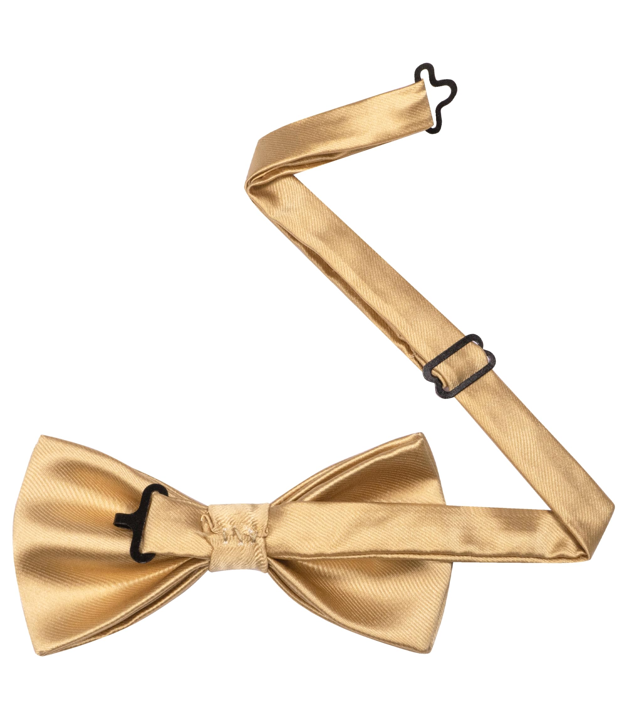 JEMYGINS Mens Gold Pre-tied Bow Tie and Pocket Square Cufflink Set (9)