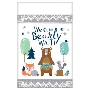 bearâ€‘ly wait design paper table cover-1pc