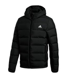 adidas mens helionic hooded down jacket black x-large