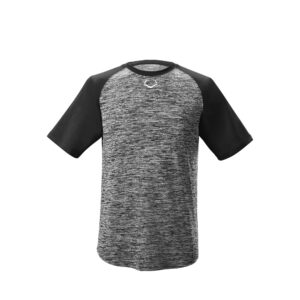 evoshield adult e304 performance pullover tech tee - black, large