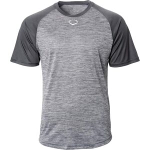 evoshield adult e304 performance pullover tech tee - charcoal, x-large