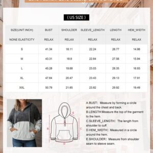 Dokotoo Womens Fleece Hoodies Plus Size Cozy Soft Warm Oversized Chunky Color Block Zip Front Winter Fuzzy Sweatshirt Loose Sherpa Pullover Outerwear with Pockets X-Large