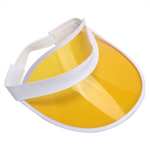 Nicky Bigs Novelties Primary Colors Set Tennis Beach Plastic Clear Sun Bingo Vegas Dealer Golf Visor