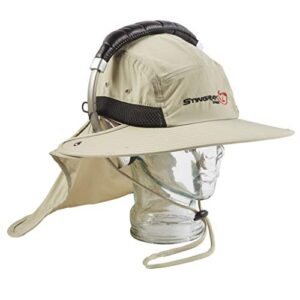 k-tek stingray audio sunhat for headphones and ear muffs, sand